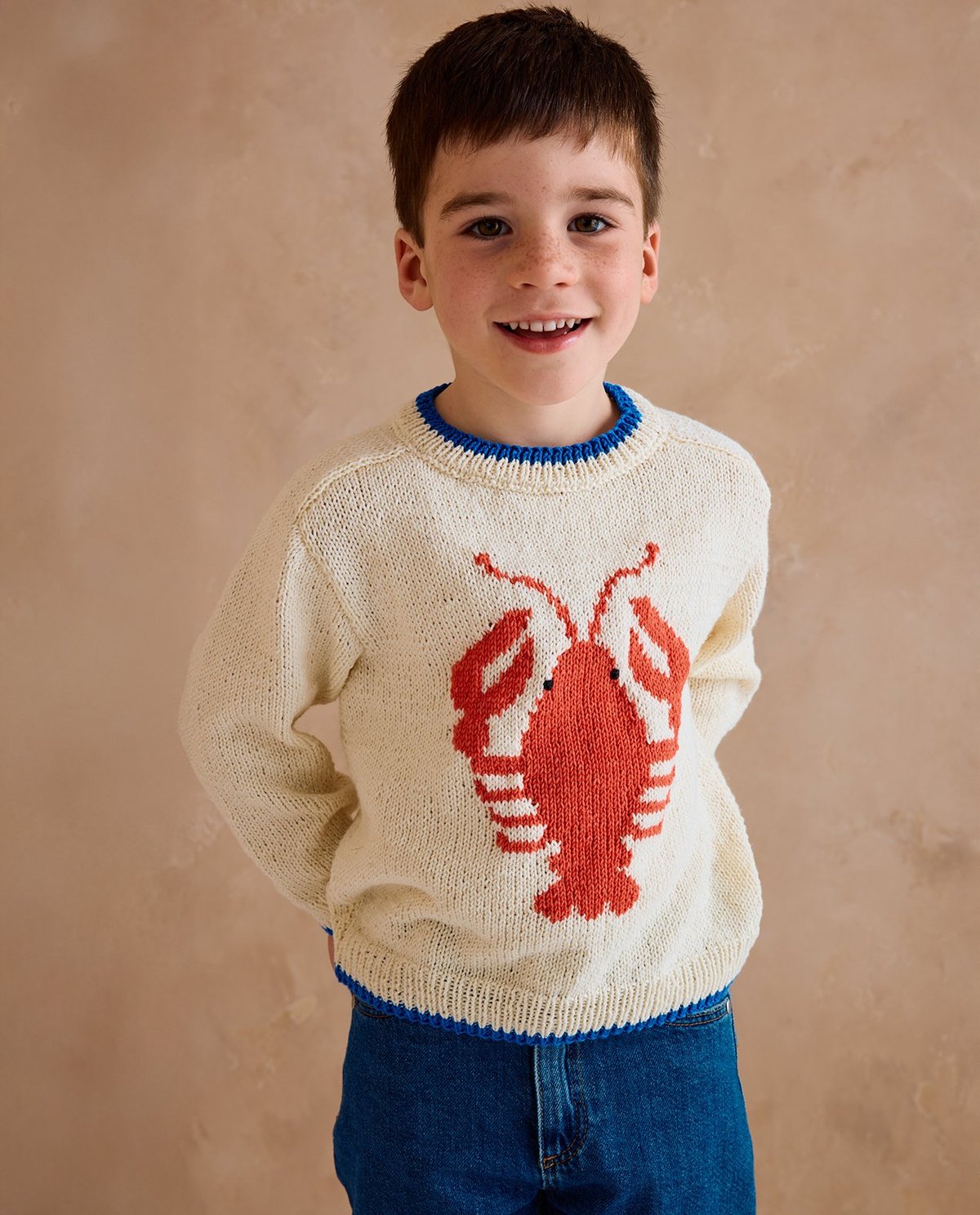 Patron pdf tricot Phildar : Modèle Enfant Pull Faustin motif Homard ...